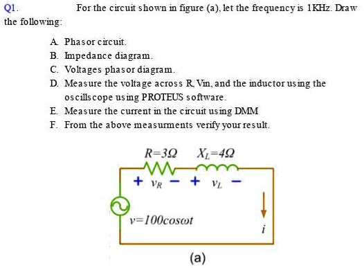 SOLVED: Q1. For the circuit shown in figure (a), let the frequency be 1 KHz. Draw the following ...
