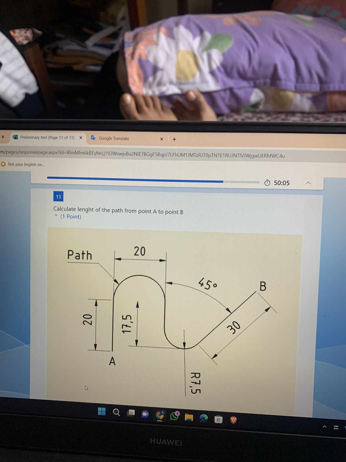 Test your English on... Calculate lenght of the path from...