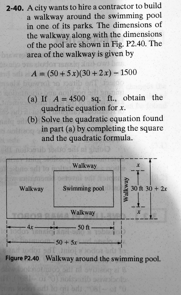 2-40. A city wants to hire a contractor to build a walkway around the ...