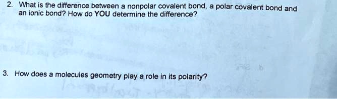 what is the difference between a nonpolar covalent bond a polar ...