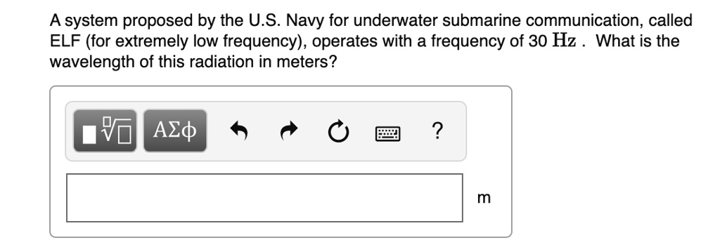 A system proposed by the U.S. Navy for underwater submarine ...