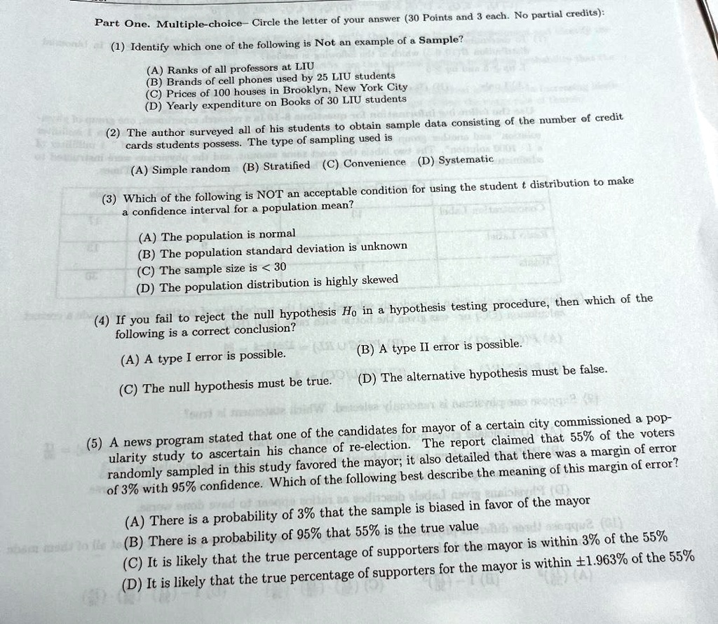 SOLVED: Texts: (1) Identify which one of the following is Not an ...