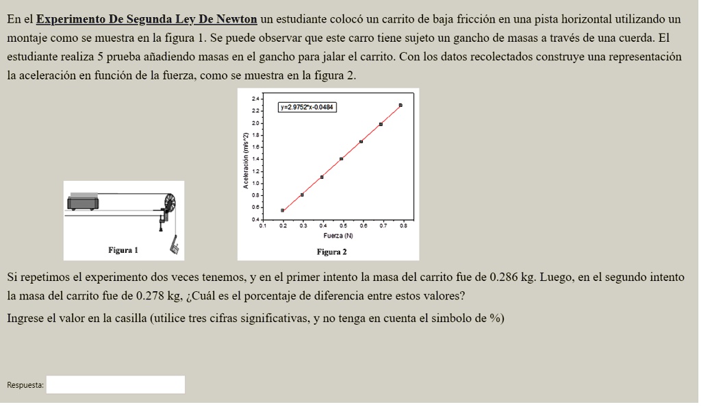 SOLVED: In Newton's Second Law Experiment, a student placed a low ...