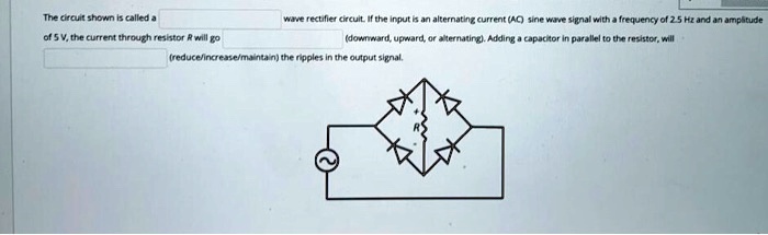 SOLVED: The circuit shown is called a wave rectifier circuit. If the ...