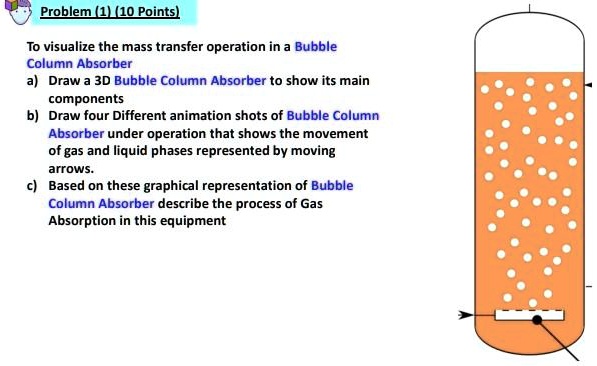 Problem (1) (10 Points) To visualize the mass transfer operation in a ...