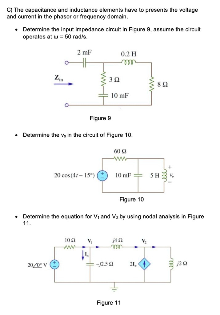 C) The capacitance and inductance elements have to presents the voltage and current in the ...
