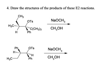 SOLVED:Draw the structures of the products of these E2 reactions CH ...