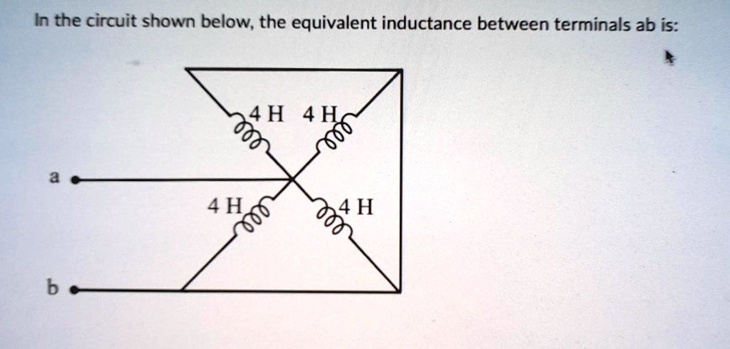 SOLVED: In the circuit shown below; the equivalent inductance between ...