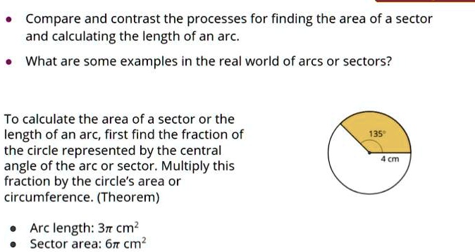 SOLVED: Compare and contrast the processes for finding the area of a ...