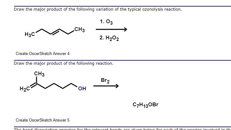 SOLVED: Draw the major product of the following variation of the ...