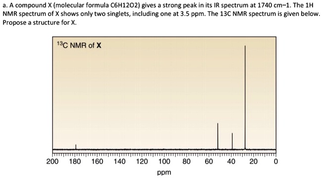 SOLVED: compound X (molecular formula C6H1202) gives strong peak in its ...