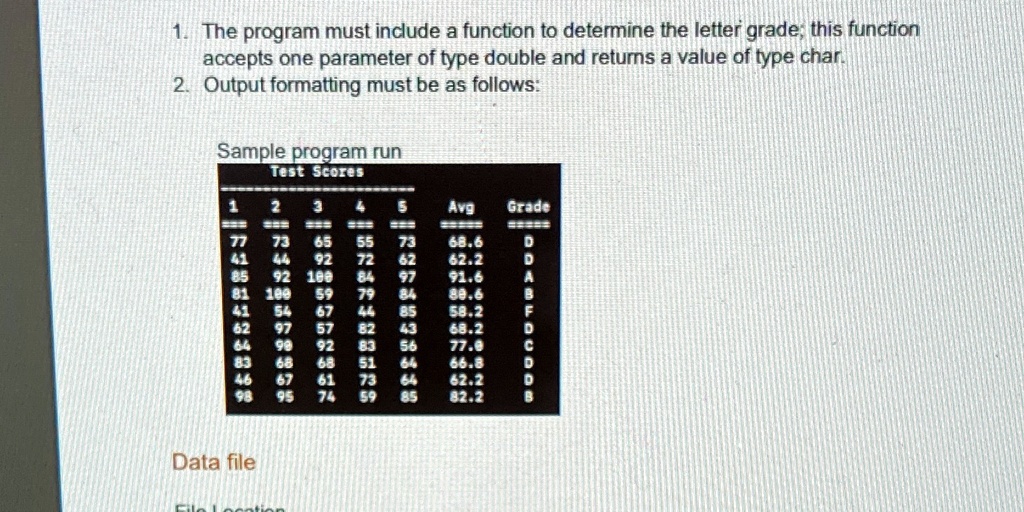 Solved Write A C Program That Needs The Contents Of The Adjustment File Scorescsv And
