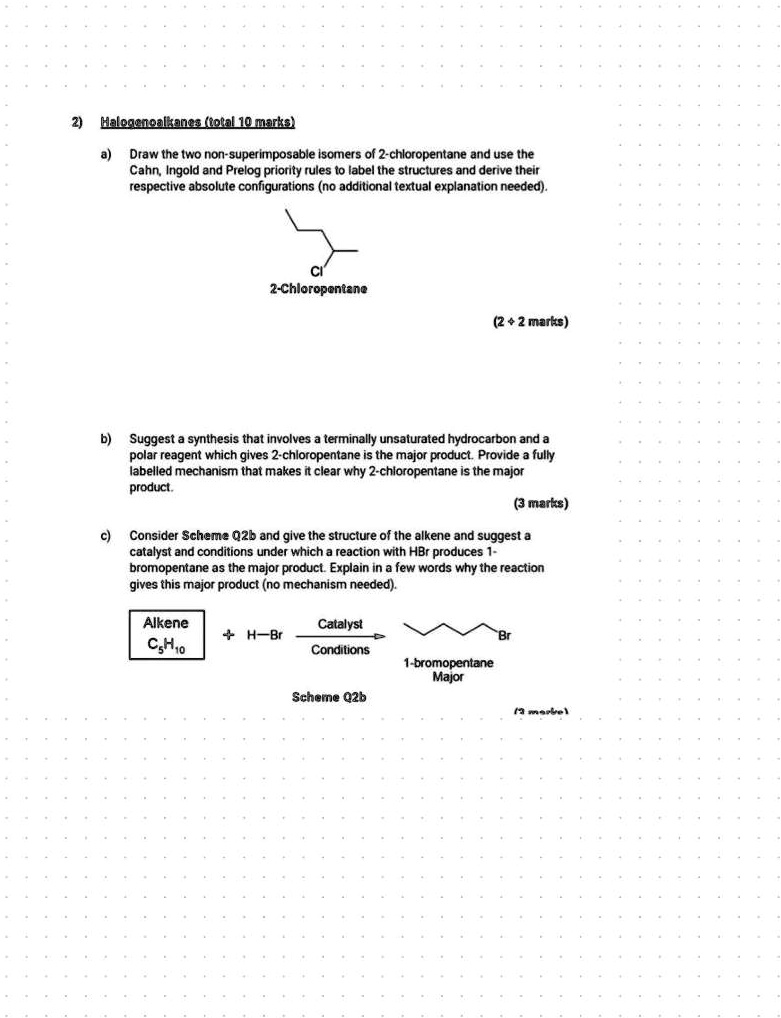SOLVED: . Heqce inaa pllmatd Draw the two non-superimposable Isomers of ...