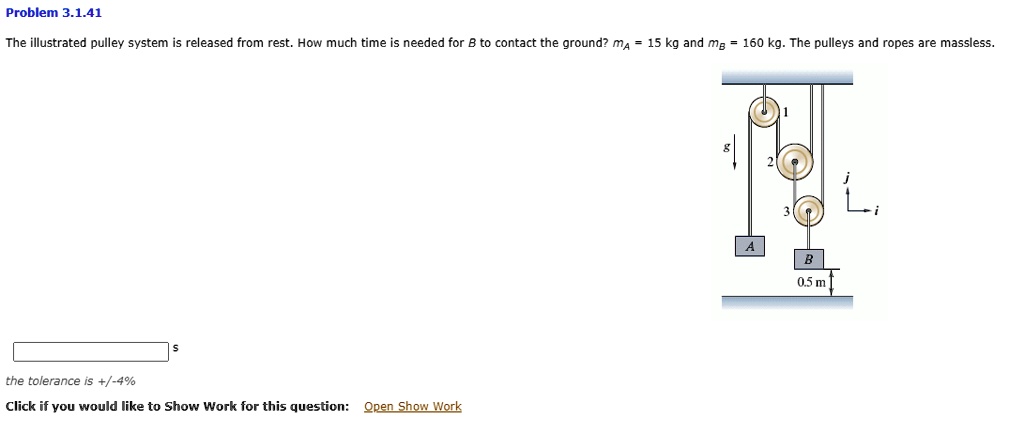Problem 3141 the illustrated pulley system is released from...