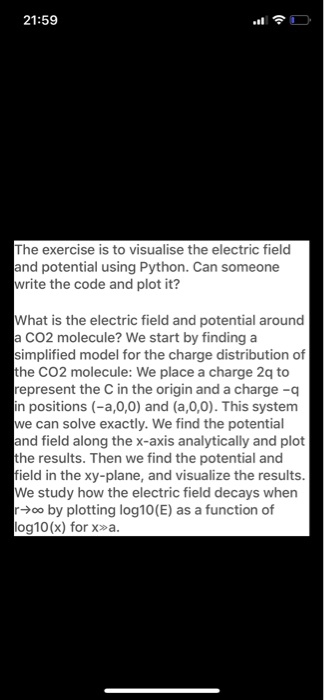 VIDEO solution: The exercise is to visualize the electric field and ...