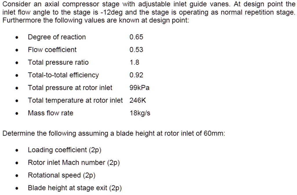 VIDEO solution: Axial Compressor Stage: Determining Loading Coefficient ...