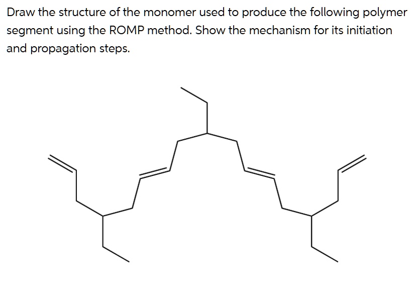 Draw the structure of the monomer used to produce the following polymer ...