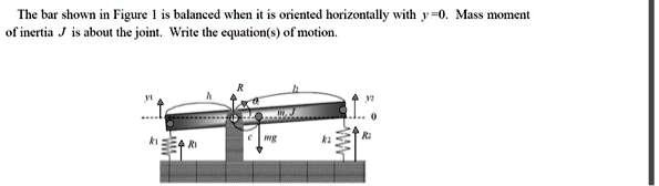 The bar shown in Figure 1 is balanced when it is oriented horizontally ...