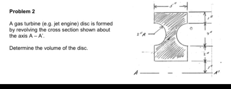 Problem 2 A gas turbine (e.g. jet engine) disc is formed by revolving ...