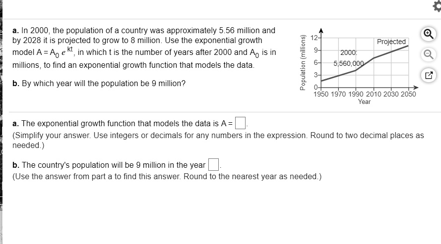 2000the population of a country was approximately 556 million and by ...