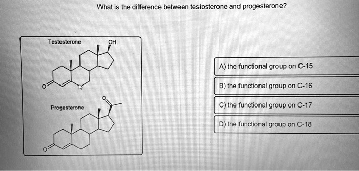 SOLVED: What is the difference between testosterone and progesterone ...