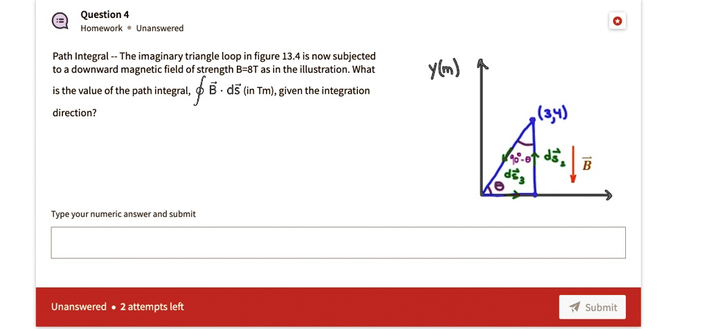question 4 homework unanswered path integral the imaginary triangle loop in figure 134 5 is now ...