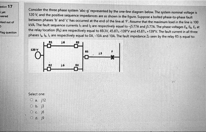 SOLVED: Text: eon 17 Yet Vaced Consider the three-phase system 'abc-9 ...