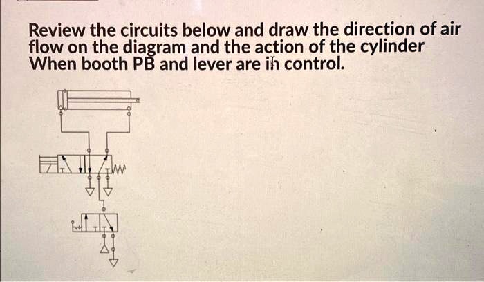 SOLVED: Review the circuits below and draw the direction of air flow on ...