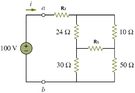SOLVED: Find the equivalent resistance between points a-b using star-to ...