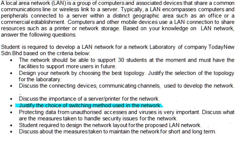 SOLVED: Help with highlighted question I'm using the star topology for ...