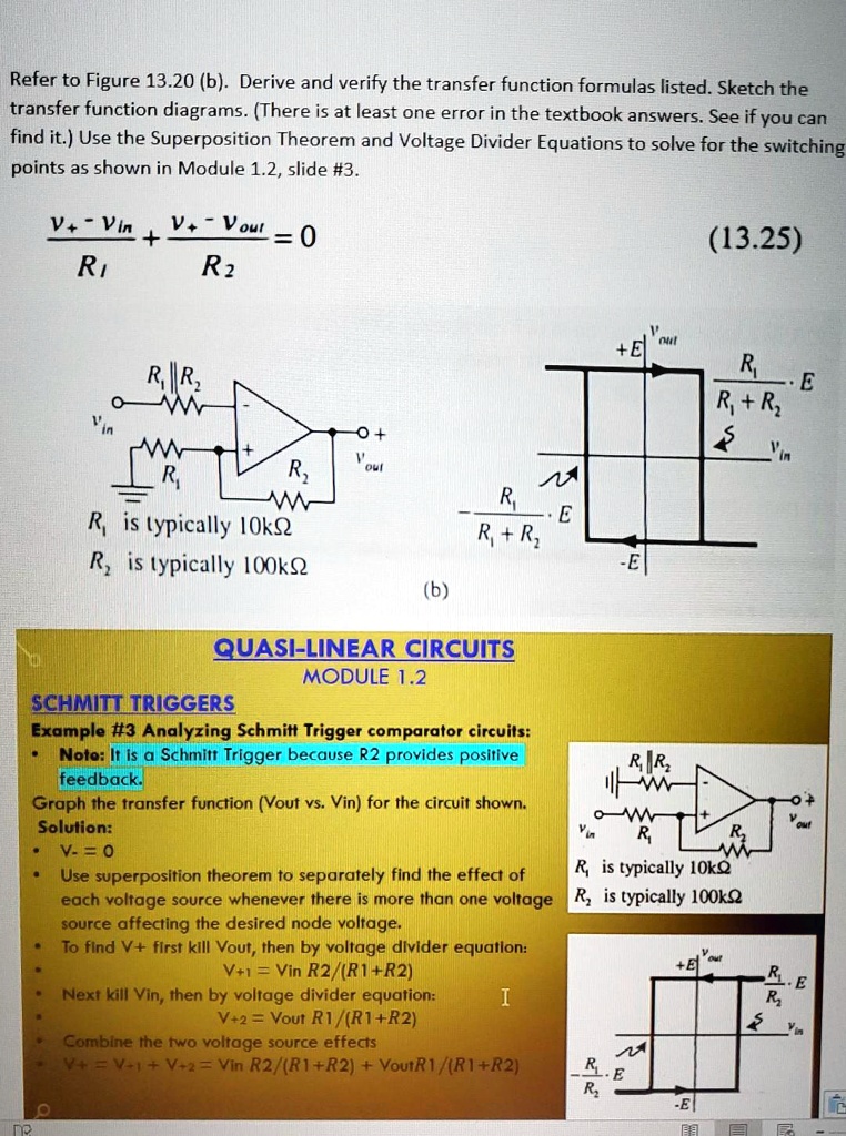 Solved Refer To Figure 13 20 B Derive And Verify The Transfer Function Formulas Listed