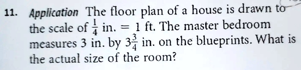 11. Application The floor plan of a house is drawn to the scale of (1 ...