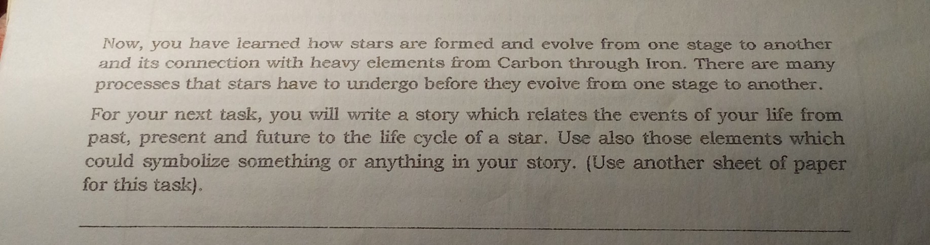 SOLVED: Now, you have leamed how stars are formed and evolve from one ...