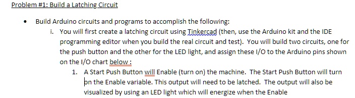 SOLVED: I need the Tinkercad code and image of the circuit diagram ...