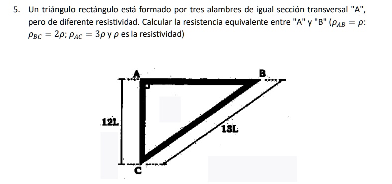 5 un triangulo rectangulo esta formado por tres alambres de igual ...