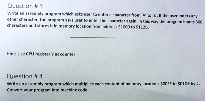 Solved Text Assembly Language Hcs12 Thank You Question3 Write An Assembly Program Which Asks 