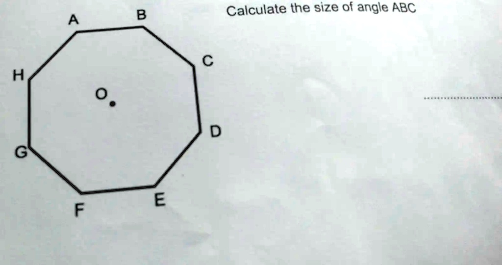Calculate the size of angle ABC A B H 0