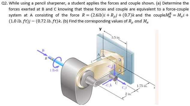 SOLVED: Q2. While using a pencil sharpener, a student applies the ...