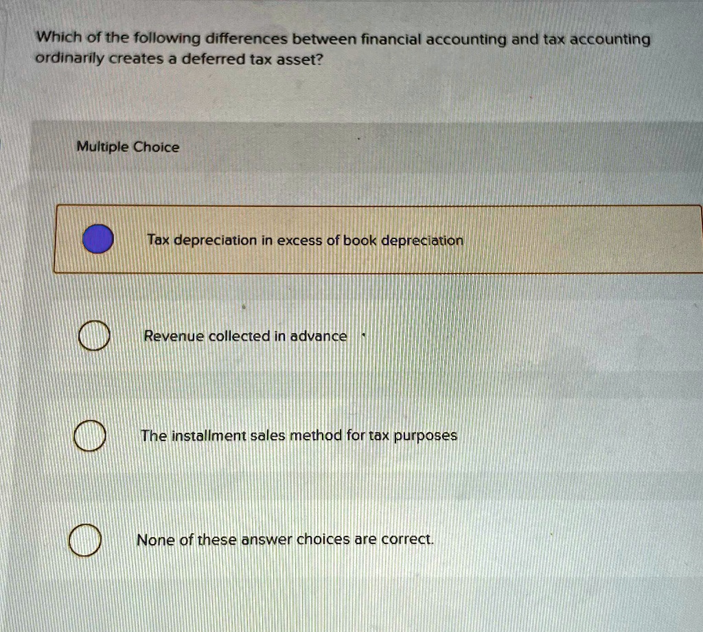 SOLVED: Which of the following differences between financial accounting ... SOLVED: Which of the following differences between financial accounting ...