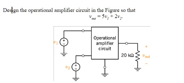 Solved Design The Operational Amplifier Circuit In The Figure So That