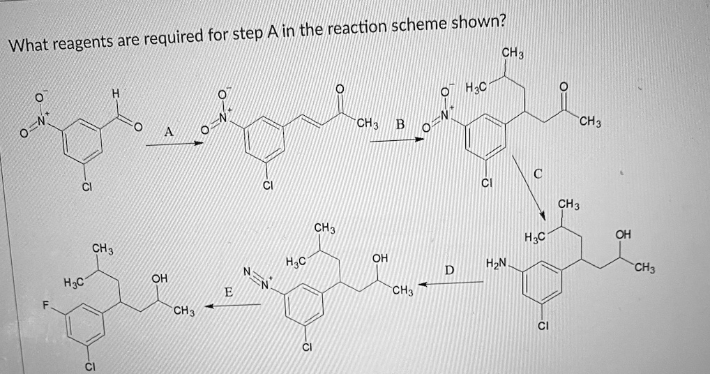SOLVED: For step A in the reaction scheme shown, what reagents are ...