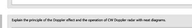 Explain the principle of the Doppler effect and the operation of CW ...