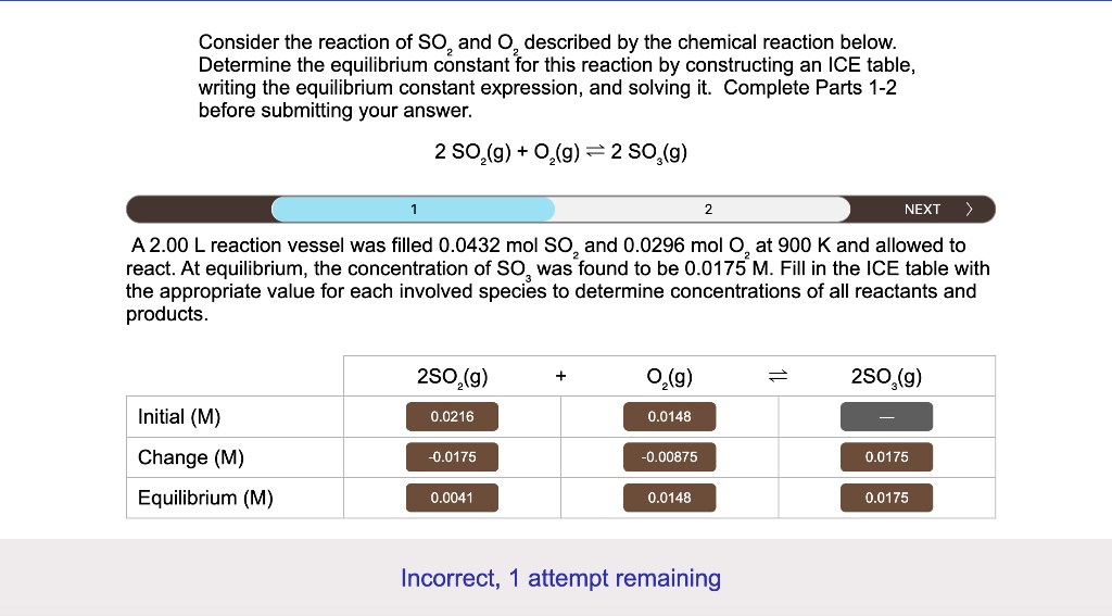SOLVED: Consider the reaction of SO2 and O2 described by the chemical ...