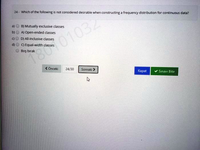 which of the following not considered desirable when constructing ...