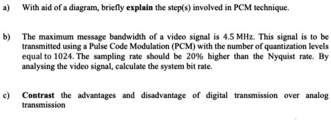 SOLVED: a) With the aid of a diagram, briefly explain the step(s ...