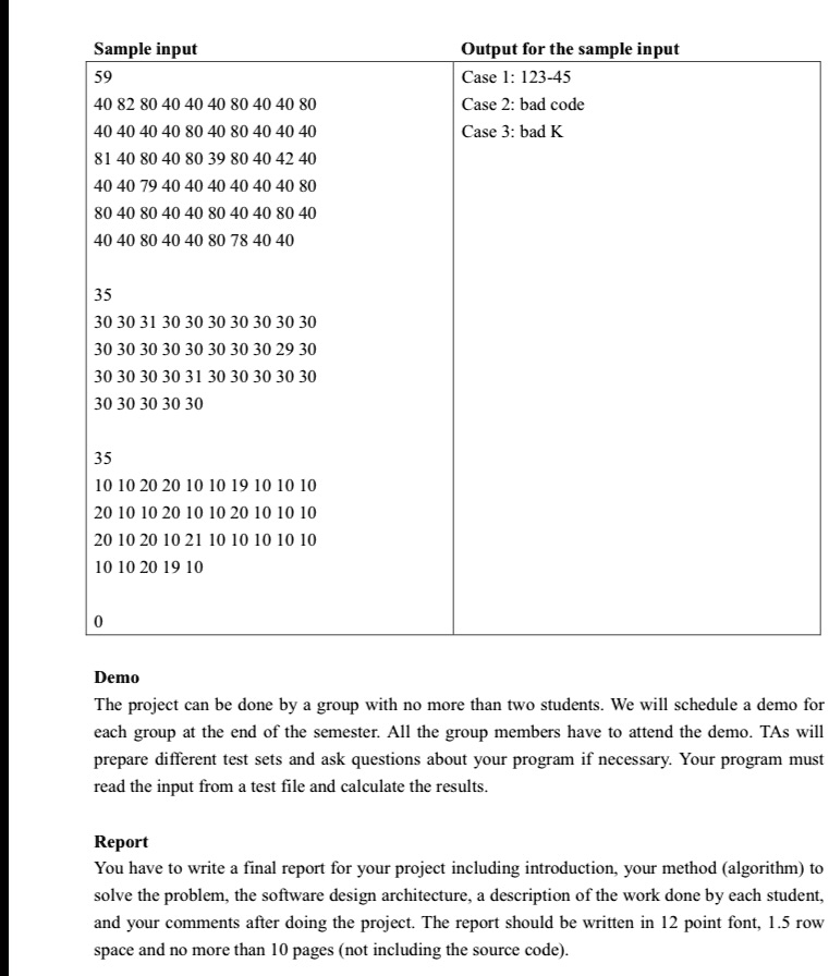 Solved Write A C Programcode 11 is A Barcode System For Encoding Characters Used Primarily In