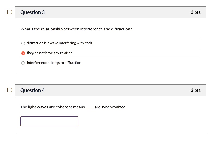 SOLVED: Question 3 3 pts What's the relationship between interference ... SOLVED: Question 3 3 pts What's the relationship between interference ...
