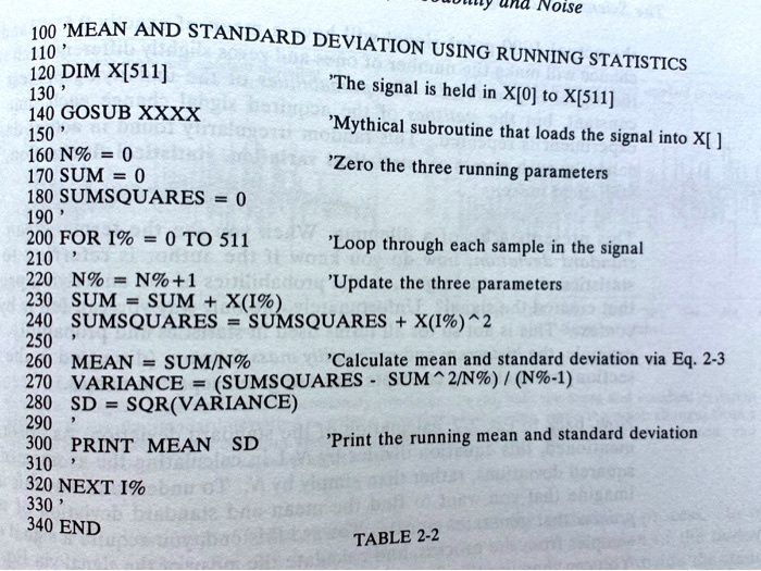 Solved Write Code That Runs On The Arduino To Calculate The Running Mean And The Running 8672