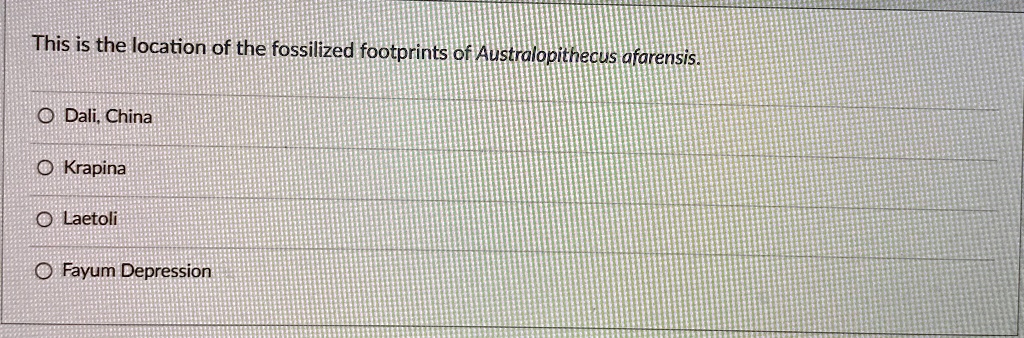 This is the location of the fossilized footprints of Australopithecus ...