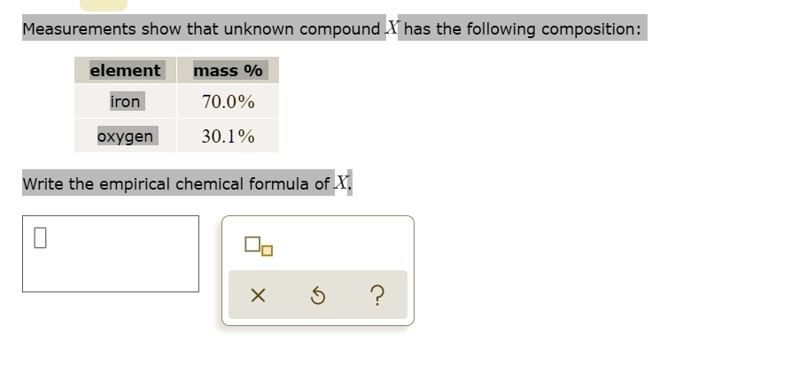 SOLVED: Measurements show that unknown compound has the following ... SOLVED: Measurements show that unknown compound has the following ...